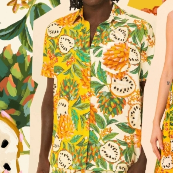 FARM Rio | Shirts | Farm Rio Mens Short Sleeve Button Front Shirt ...